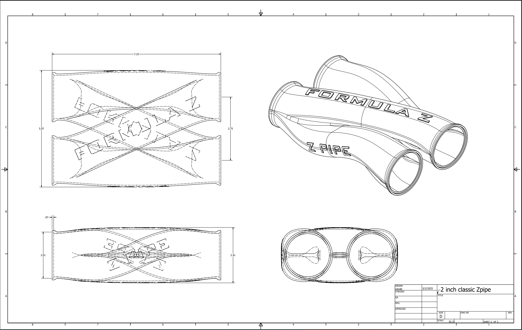 Formula Z Performance Classic Z-Pipe – LPSFAB