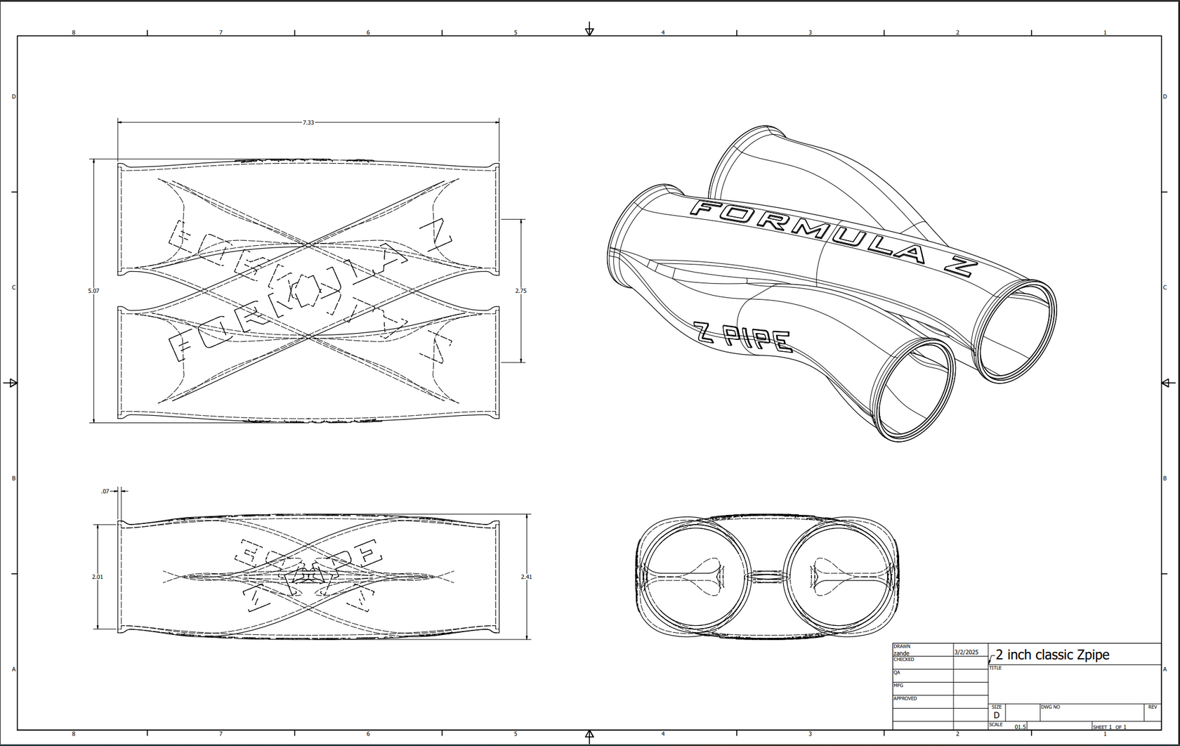 Formula Z Performance Classic Z-Pipe – LPSFAB